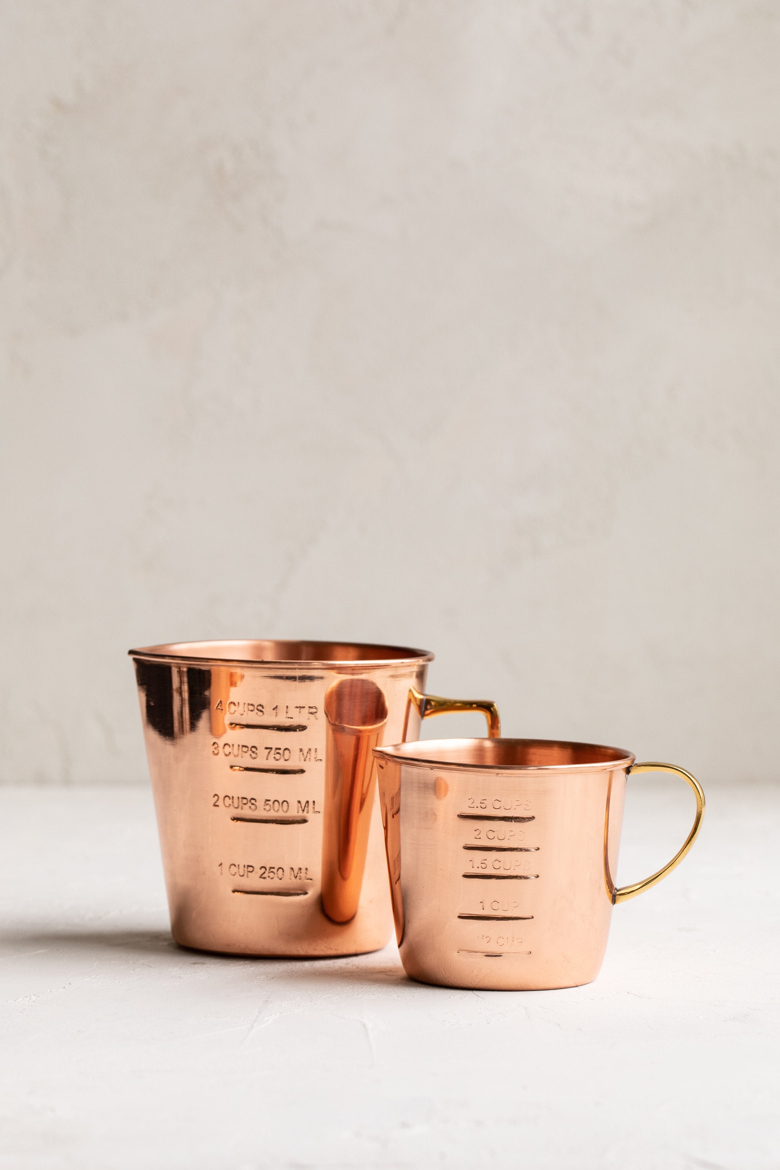 Copper Liquid Measuring Cups | Handcrafted Kitchen Tools – Hoppe Shoppe