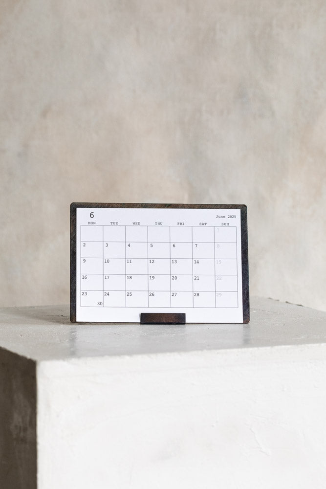Rust Brass Desktop 2025 Calendar – Hoppe Shoppe