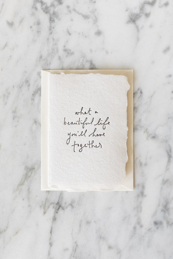 What a beautiful life together card – Hoppe Shoppe